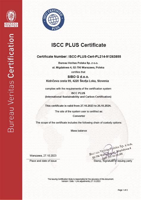 SIBO GROUP Gained ISCC Certificate SIBO