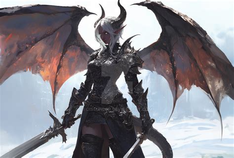 Demoness Succubus Warrior Winged Dnd Character 7 By Dissunder On