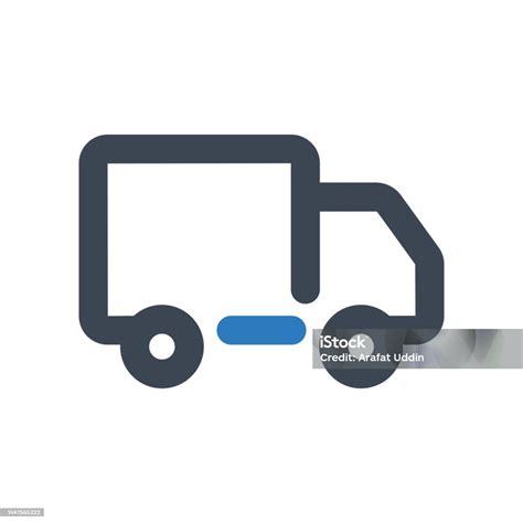 配達バンのアイコン ベクターイラスト宅配便配送トラック配送輸送輸送車両ラインアウトラインアイコン Guiのベクターアート素材や画像を多数ご