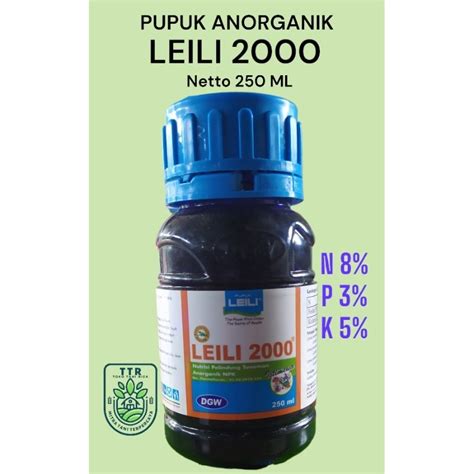 Jual LEILI 2000 PUPUK CAIR LEILI NUTRISI TANAMAN KEMASAN 250 ML