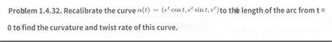 solved problem 1 4 32 ﻿parametrize the curve