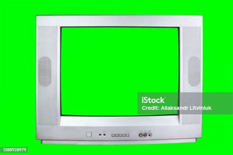 고립 된 오래된 Tv 화면에 새 이미지를 추가하기 위한 오래된 녹색 화면 Tv입니다 텔레비전에 대한 스톡 사진 및 기타 이미지
