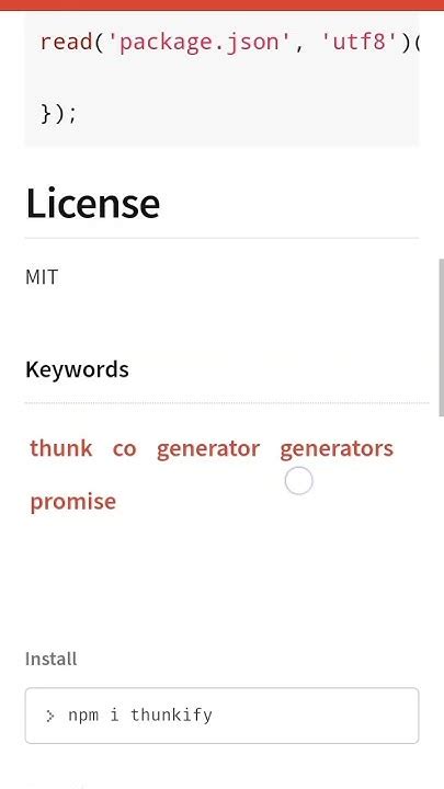 Thunkify Npm Package Npm Node Package Youtube Json Resolve