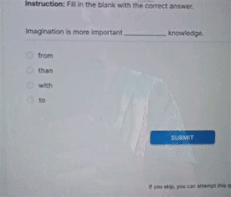 Instruction Fill In The Blank With The StudyX