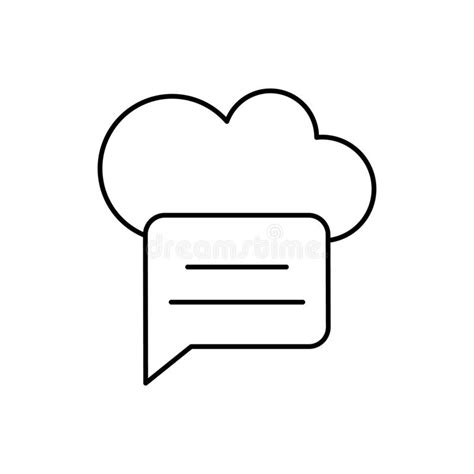 Cloud Computing Chat Bubble Seo Icon Simple Line Outline Vector Elements Of Commerce Icons