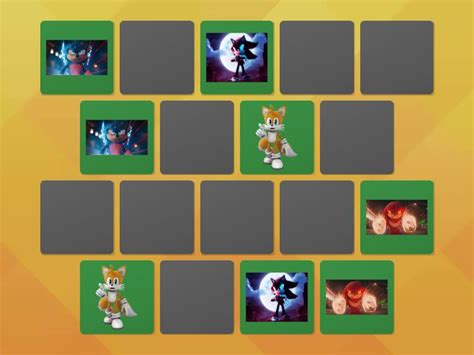 Sonic 2 Characters Matching Pairs