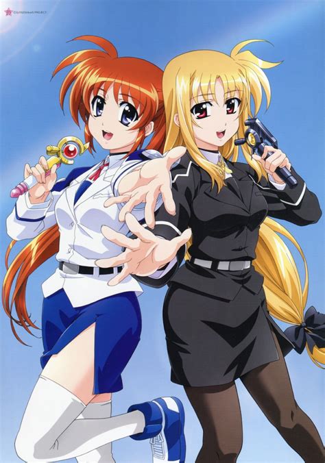 Fate Testarossa Takamachi Nanoha Raising Heart And Bardiche Lyrical