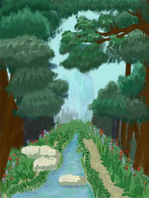 숲 그림 배경 배경 화면 및 일러스트 무료 다운로드 Pngtree
