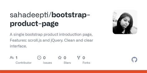 Github Sahadeepti Bootstrap Product Page A Single Bootstrap Product