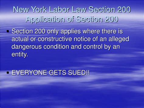 Ppt New Developments In New York Labor Law Sections 200 240 And 241