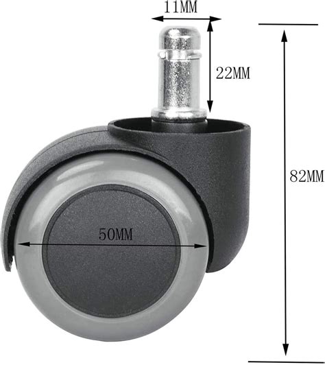 Buy TEKEFT Office Chair Casters Floor Protecting Rubber Set Of 5 50