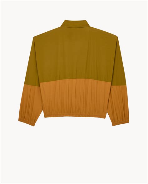 Cortavientos Cassandre De Nailon En Color Verde Saint Laurent Ysl