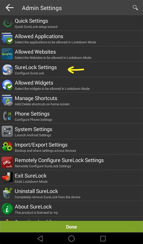 lock android tablet or smartphone to a single application 42gears