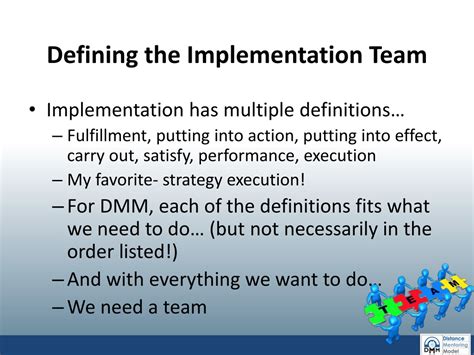 PPT DMM Implementation Teams PowerPoint Presentation Free Download ID