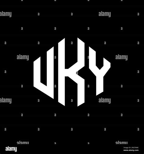 Uky Letter Logo Design With Polygon Shape Uky Polygon And Cube Shape
