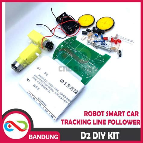 Jual D2 1 Diy Kit Smart Car Tracking Line Follower Lm393 Dual Motor