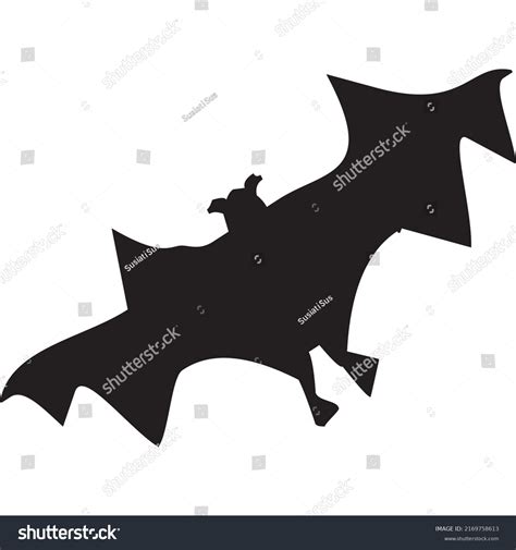 Vector Image Bat Silhouette Icon Black Stock Vector Royalty Free Shutterstock