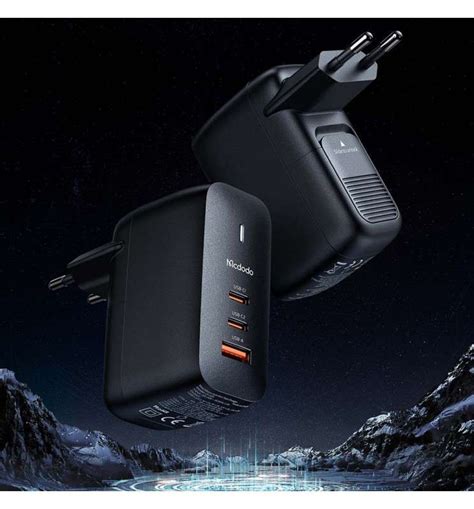 Ładowarka sieciowa GaN 65W Mcdodo CH 0291 2x USB C USB A czarna