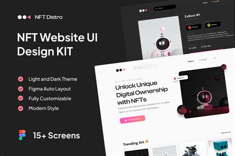 NFT Distro NFT Website UI Design KIT Figma