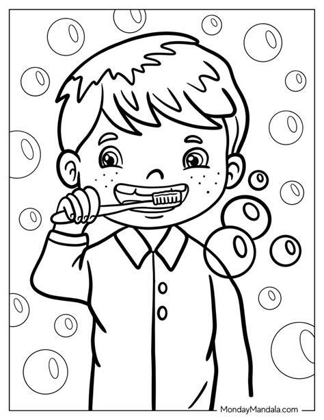 Brushing Teeth Coloring Pages Tooth Clipartmag Drawing Sheets Sketch