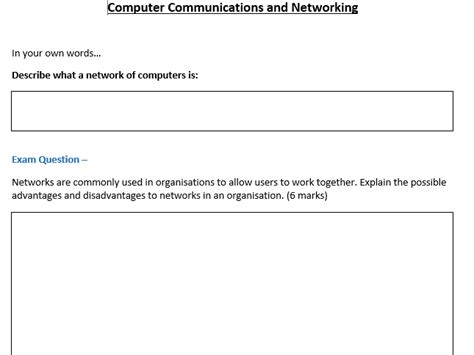 Computer Communications And Networks Ppt And Worksheet Gcse Computer Science Teaching Resources
