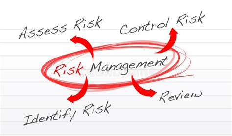 Risk Management Diagram With 5 Step Solution Stock Vector