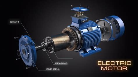 Electric Motor Parts And Structure In A Motion I Stock Footage Video