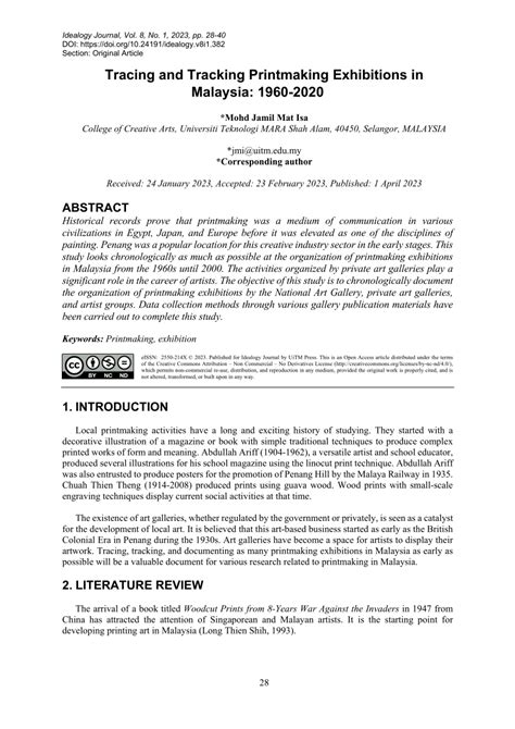 Pdf Tracing And Tracking Malaysian Printmaking Exhibitions 1960 2020