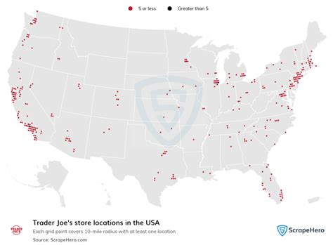 Map Showing All 593 Trader Joes Store Locations In The US Brilliant Maps