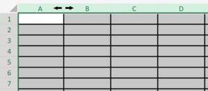 NEW Selection Of Multiple Columns In Excel Cursor Hovering At The Top