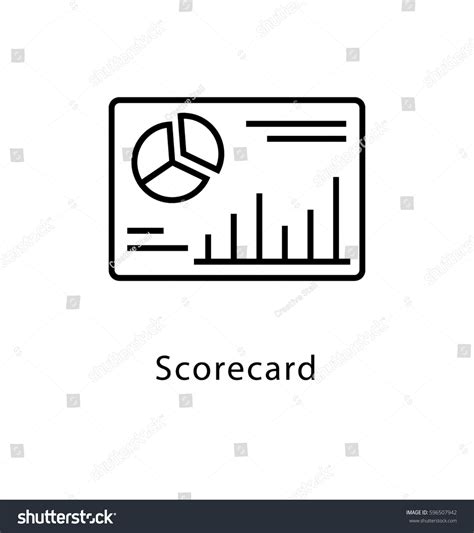 Scorecard Vector Line Icon Stock Vector Royalty Free 596507942