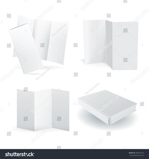 Blank Bitmap Paper Mockups Set Isolated Stock Illustration 485991625 Shutterstock