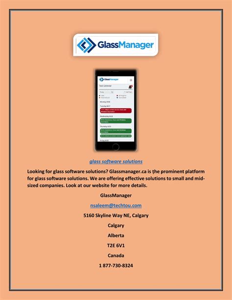 Ppt Glass Software Solutions Glassmanagerca Powerpoint Presentation Id10913287