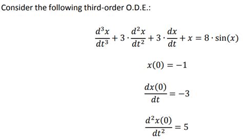 solved consider the following third order o d e