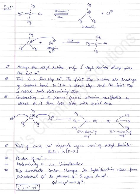 basic understanding of substitution reaction cg s chemistry solutions