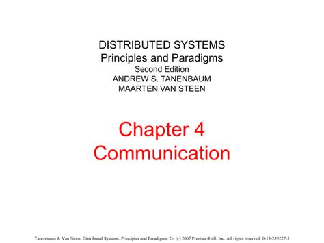 Distributed Systems Communication Principles And Paradigms