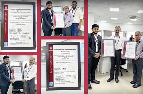 Robosoft Awarded Iso 9001 And Iso 27001 Certification