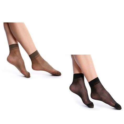 Magik 10 20 Pairs Women Nylon Elastic Short Ankle Sheer Stockings