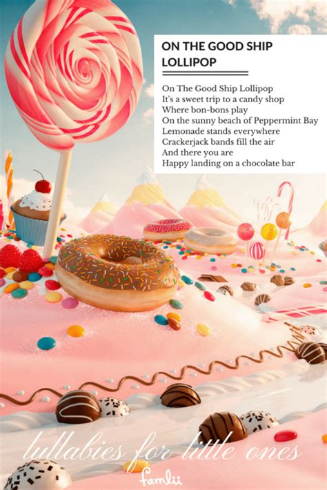 Good Ship Lollipop The Vintage Candyland Song Famlii