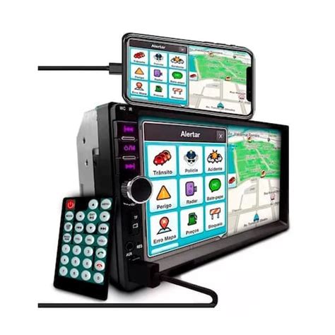 Central Multimídia Universal H Tech Mp5 Espelhamento Casas Bahia