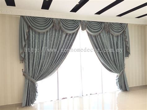 Design Langsir Kelabu Scallop Audrey Rutherford