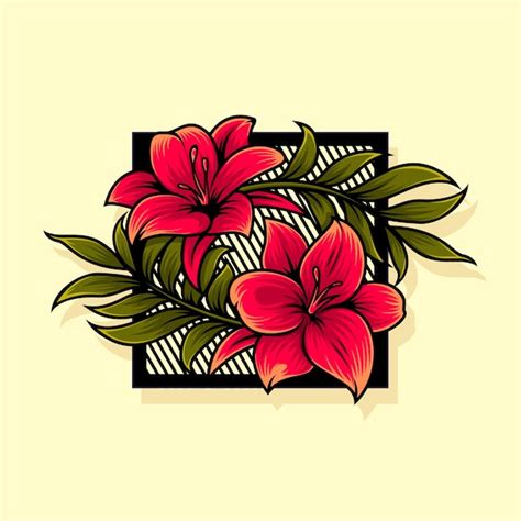 Vecteur De Fleur Logo Vecteur Premium