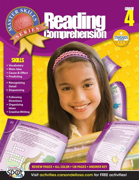 Master Skills Reading Comprehension Workbook Grade 4