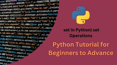 Set In Python Set Operations Youtube