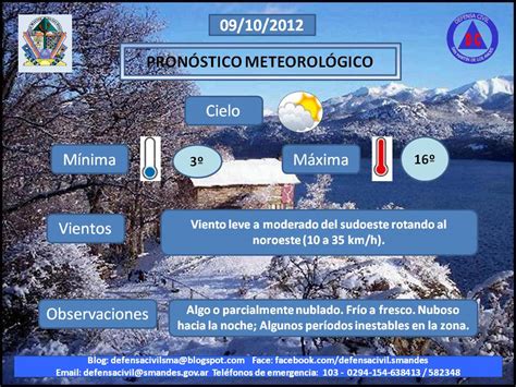 Defensa Civil San Martín De Los Andes Pronóstico San Martín De Los Andes