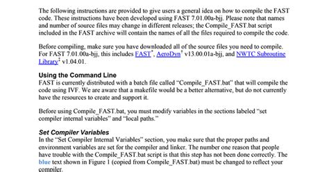 Instructions For Compiling FAST 260 By Jason Jonkman Computer
