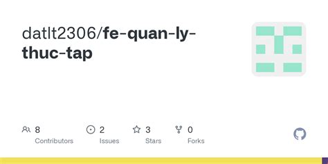 Github Datlt Fe Quan Ly Thuc Tap