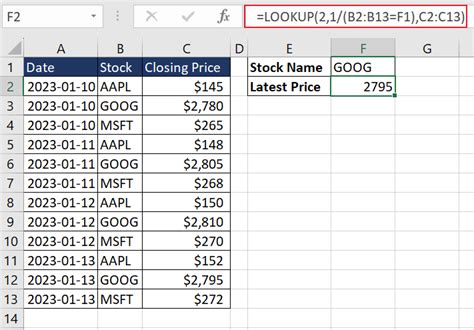 Excel LOOKUP Function How To Use