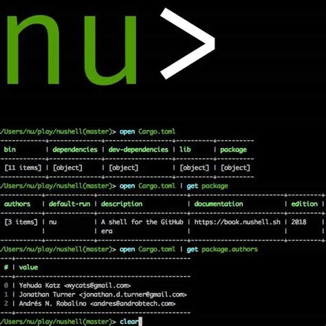 Github Nushell Professionaljuli
