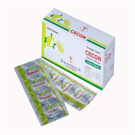 Cecon Chewable Tablet 250mg Vitamin C 10pcs Epharma